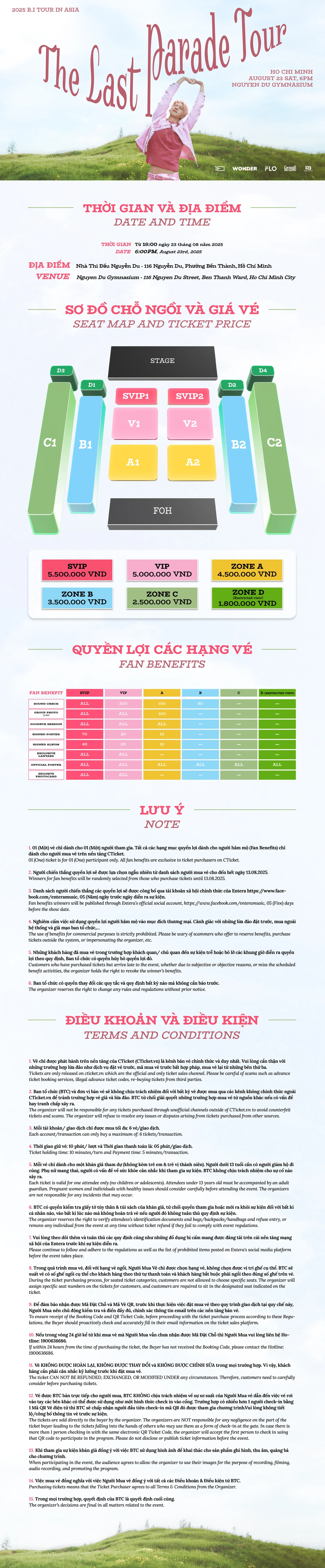 2025 B.I TOUR: The Last Parade Tour in HO CHI MINH | CTicket